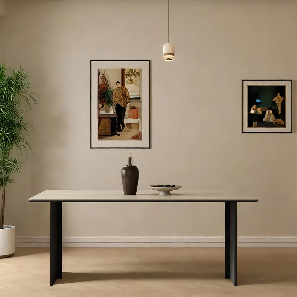 Winston Porter Retro rock plate aluminum alloy dining table - Wayfair ...