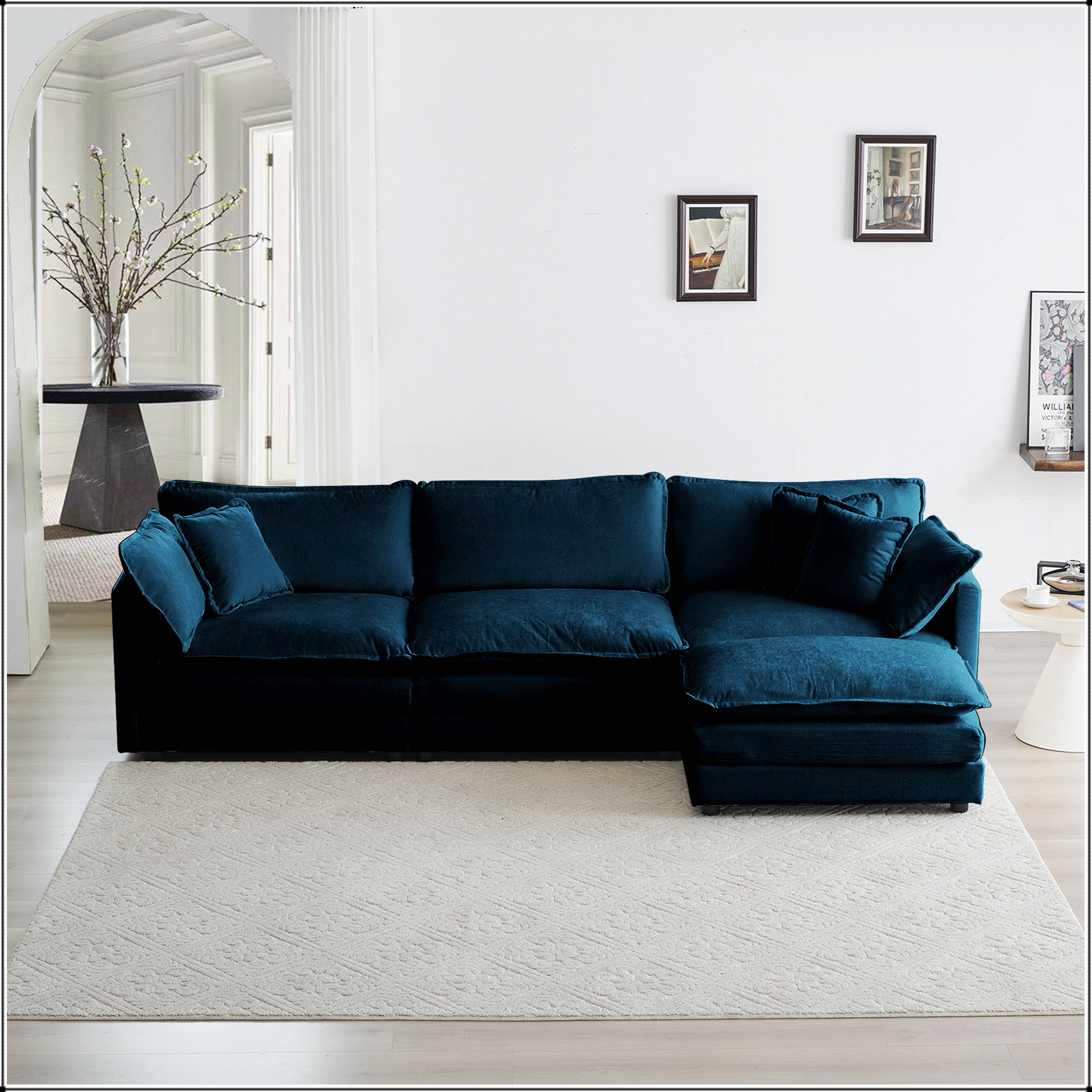 Latitude Run® Upholstery Modular Oversied L Shaped Sectional Sofa With ...