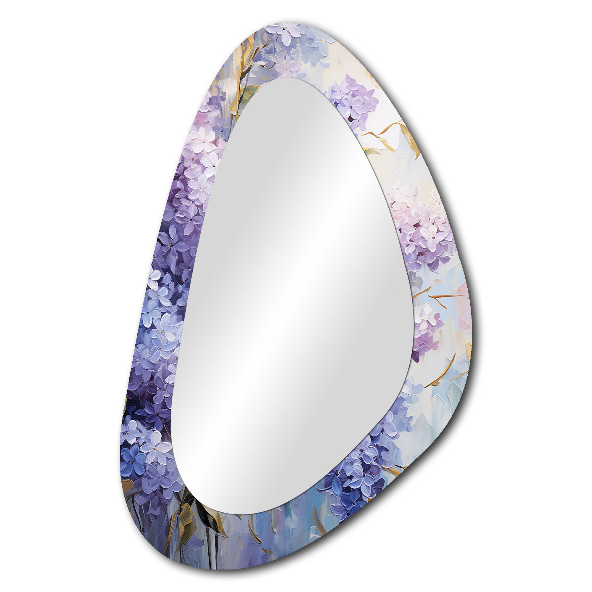 Design Art Purple And Blue Lilac Bush In Bloom - Lilacs 3D Shapes ...