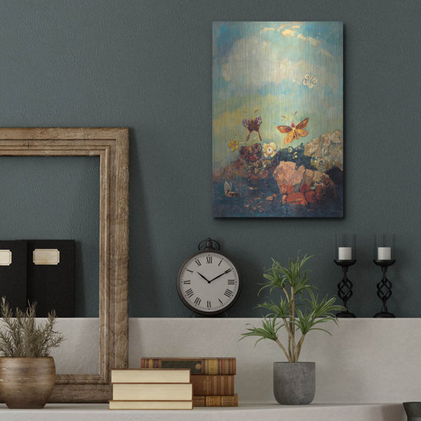 Rosalind Wheeler 'Butterflies Copy' by Odilon Redon Metal Wall Art ...