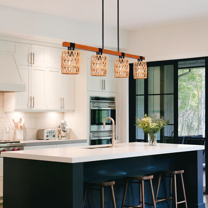 Breakwater Bay Carolin 4 - Light Kitchen Island Linear Pendant | Wayfair