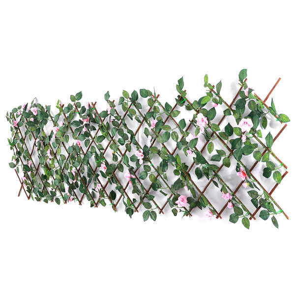 HALLOLURE 13'' H x 78'' W Green/Pink Wood Fencing with 1 Panel(s ...