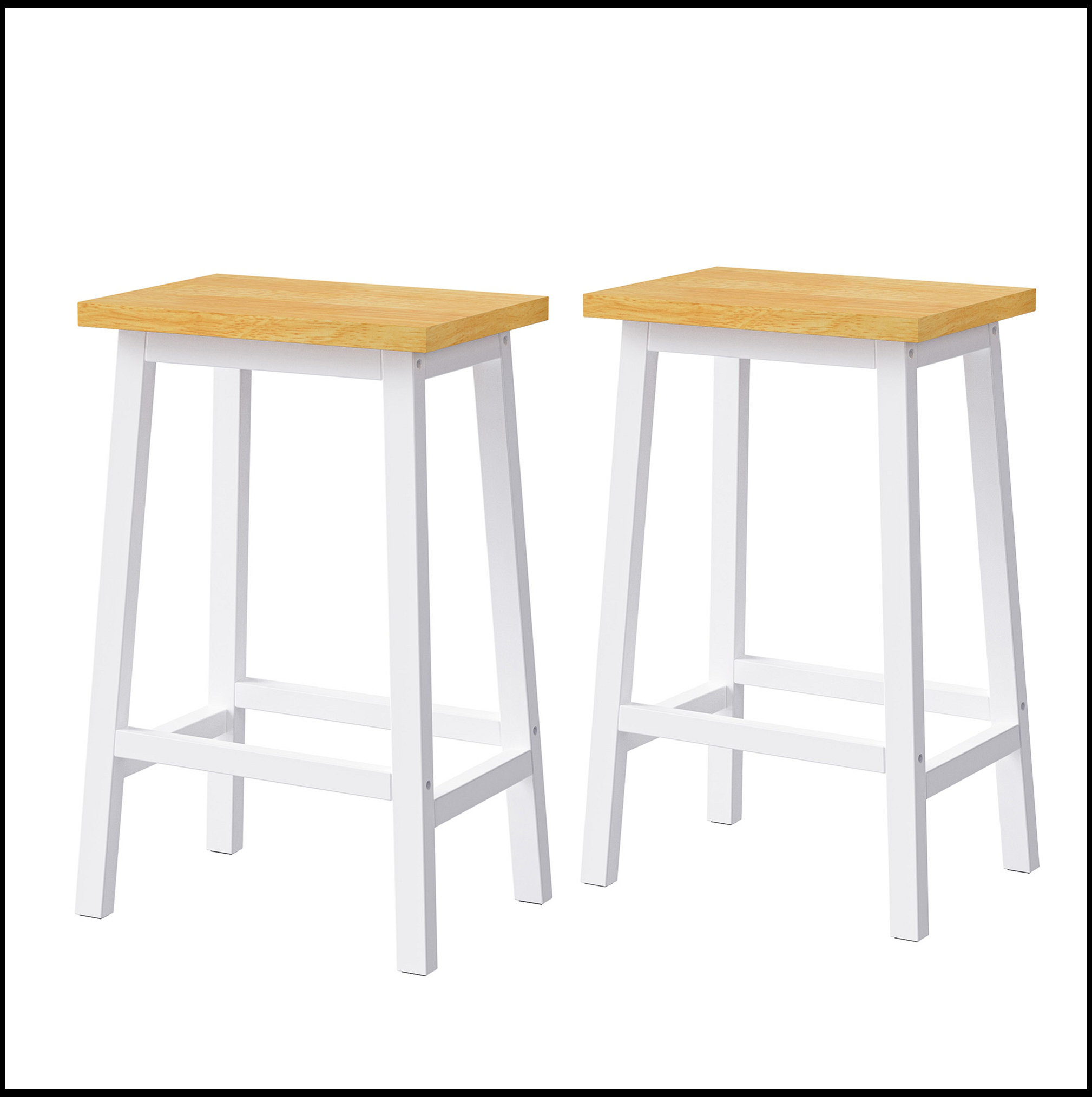Lark Manor™ Solid Wood Bar Stools (Not Cheap Iron), 25.6" Tall Set Of 2 ...