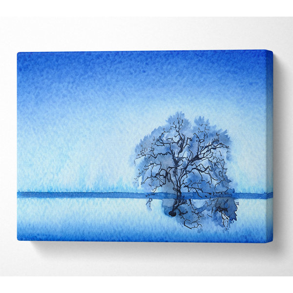 ClassicLiving Blue Winter Tree - Wrapped Canvas Art Prints | Wayfair.co.uk