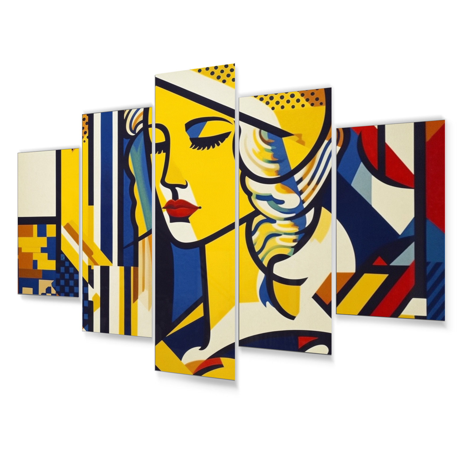 DesignArt Cubic Woman Portrait II " Cubic Woman Portrait II " 5 ...