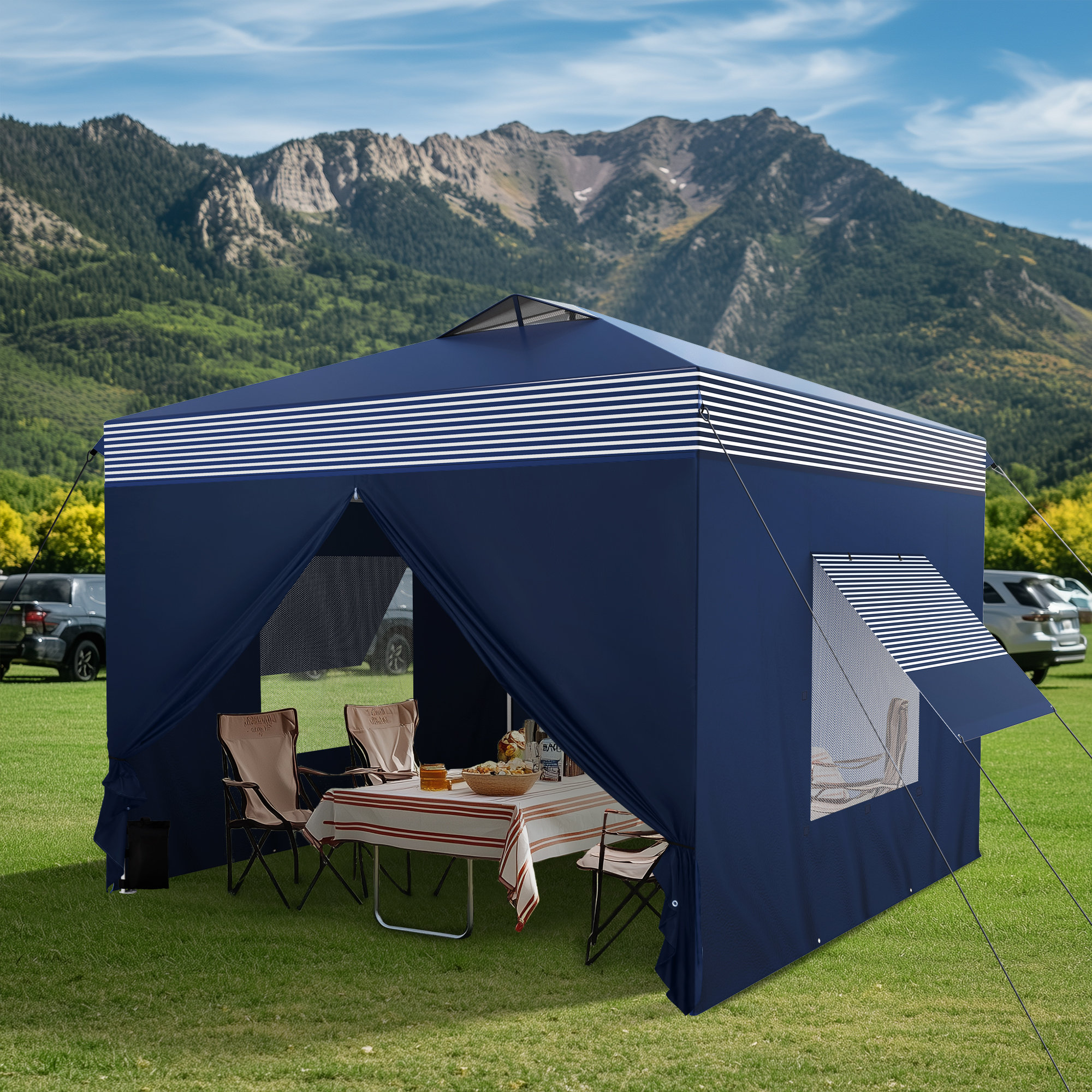 Alphamarts 10 'x10' instant pop-up tent with detachable side walls and ...