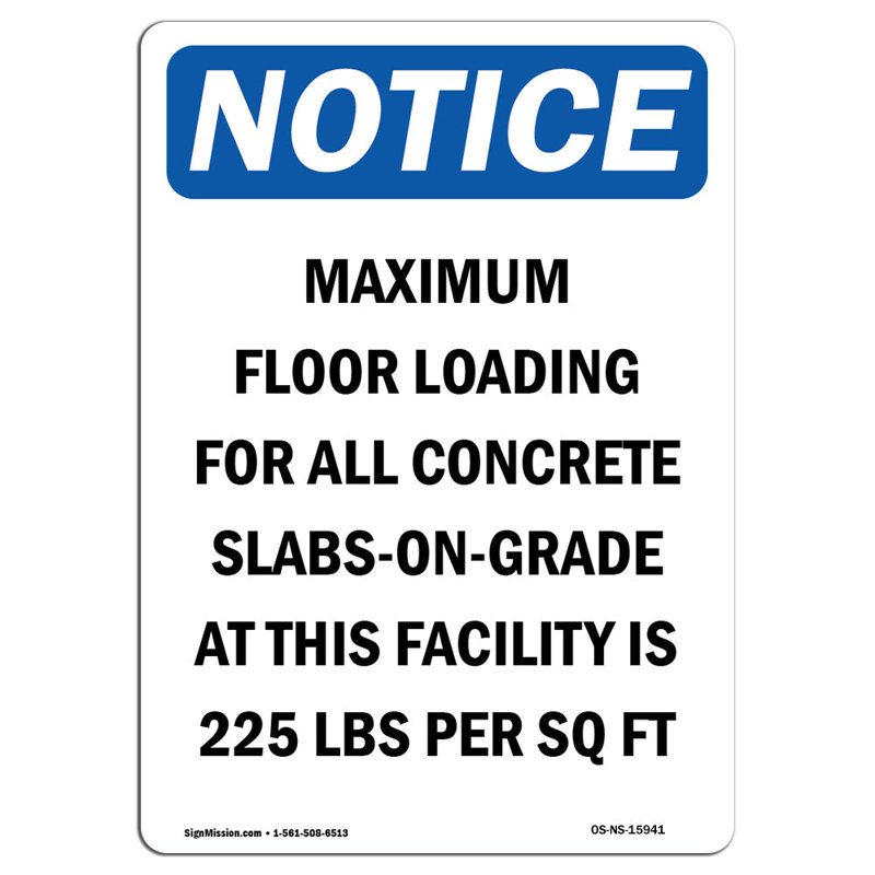 SignMission Notice - Maximum Floor Loading Sign | Wayfair