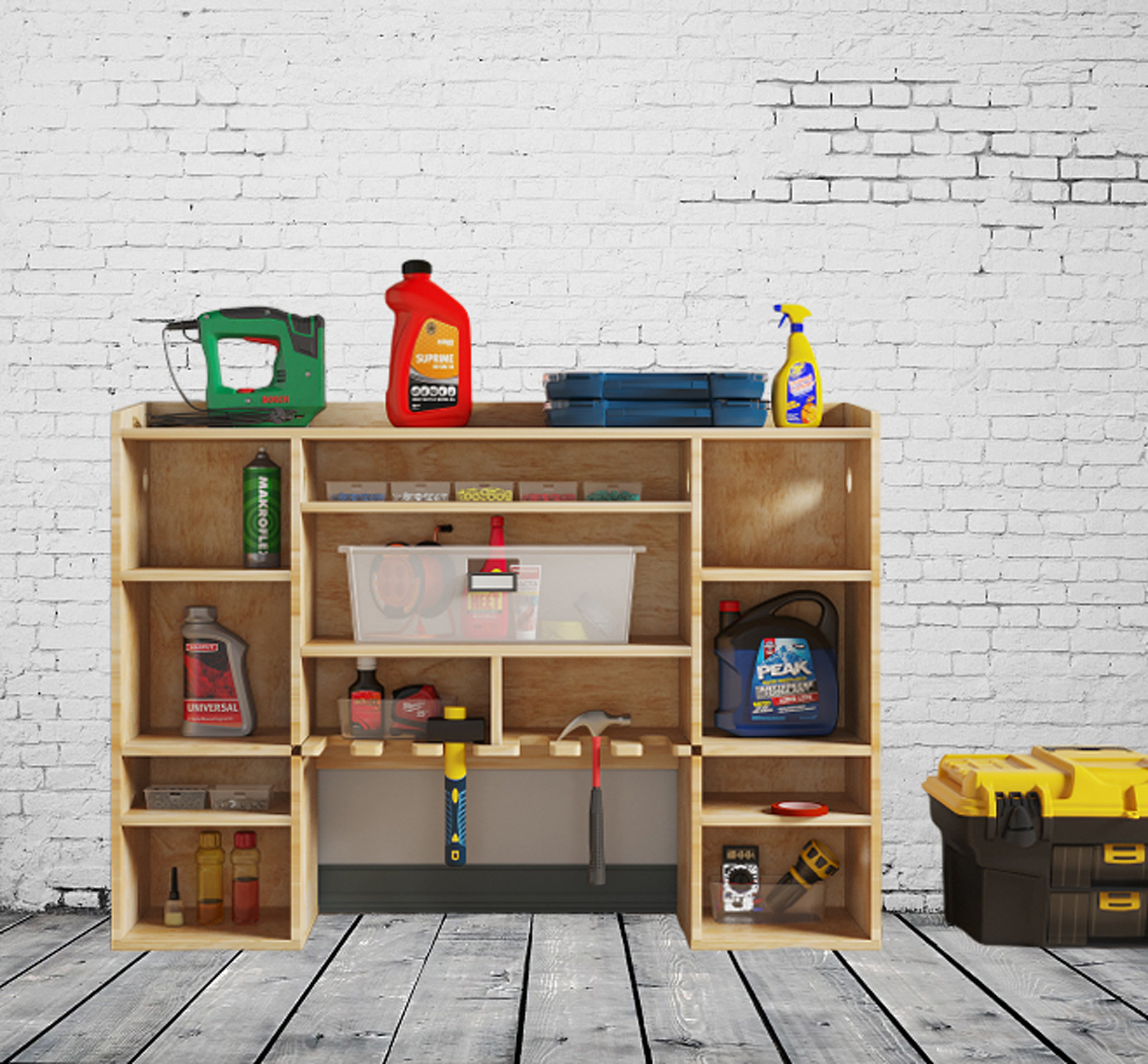 WFX Utility™ Power Tool Storage Cabinet With 4 Hanging Slots - Wayfair ...