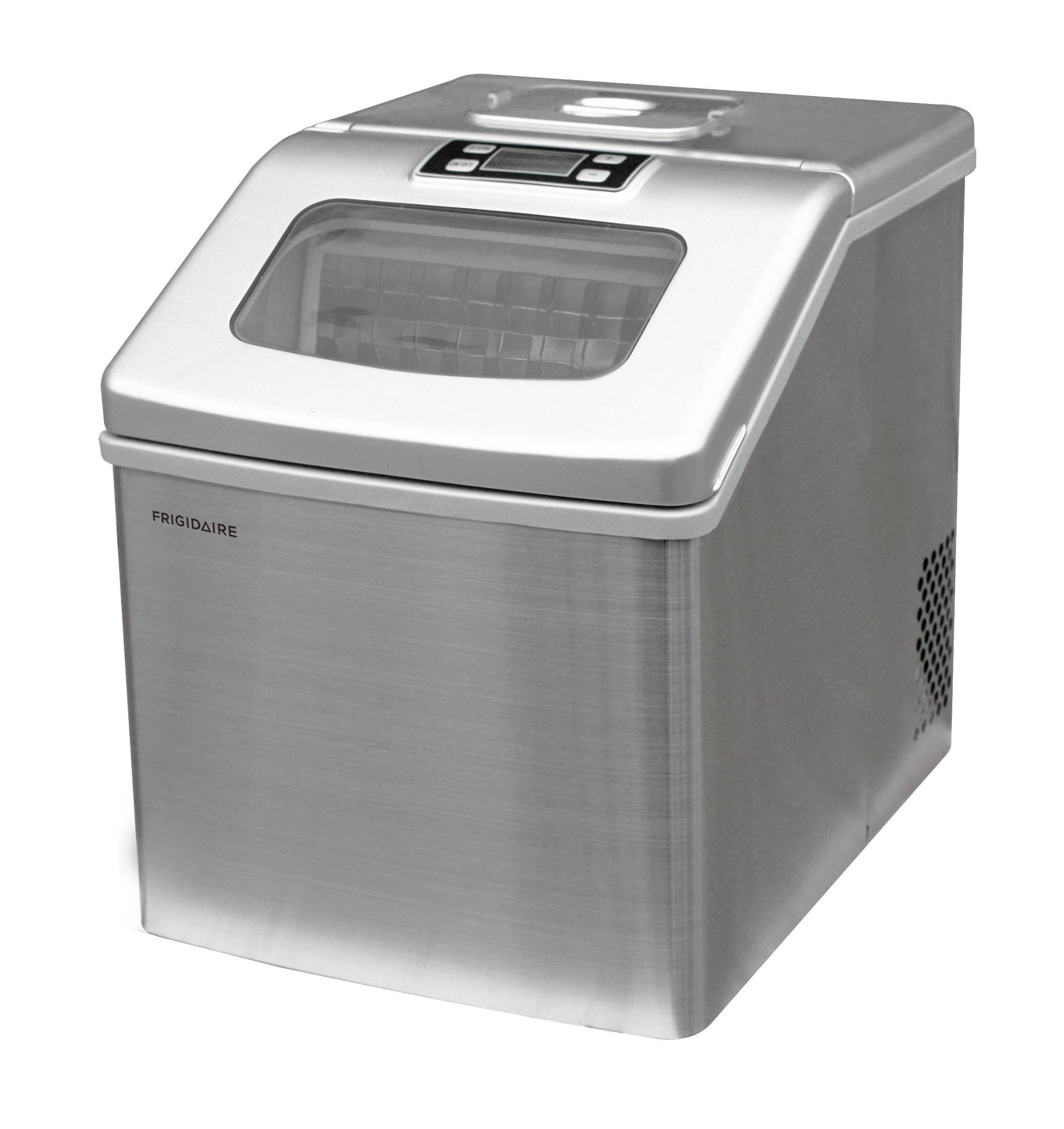 Frigidaire Countertop Stainless Steel Ice Maker with Transparent Window ...