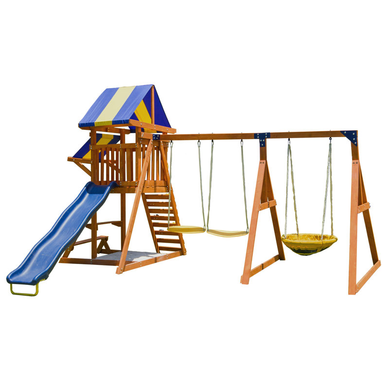 Sportspower Willow Creek Wooden Swing Set with Lifetime Warranty on 8 ...