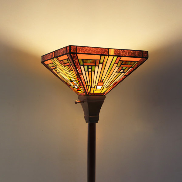 Darby Home Co Tiffany Lamp Shade 12 Inches Wide Amber Brown Mission ...