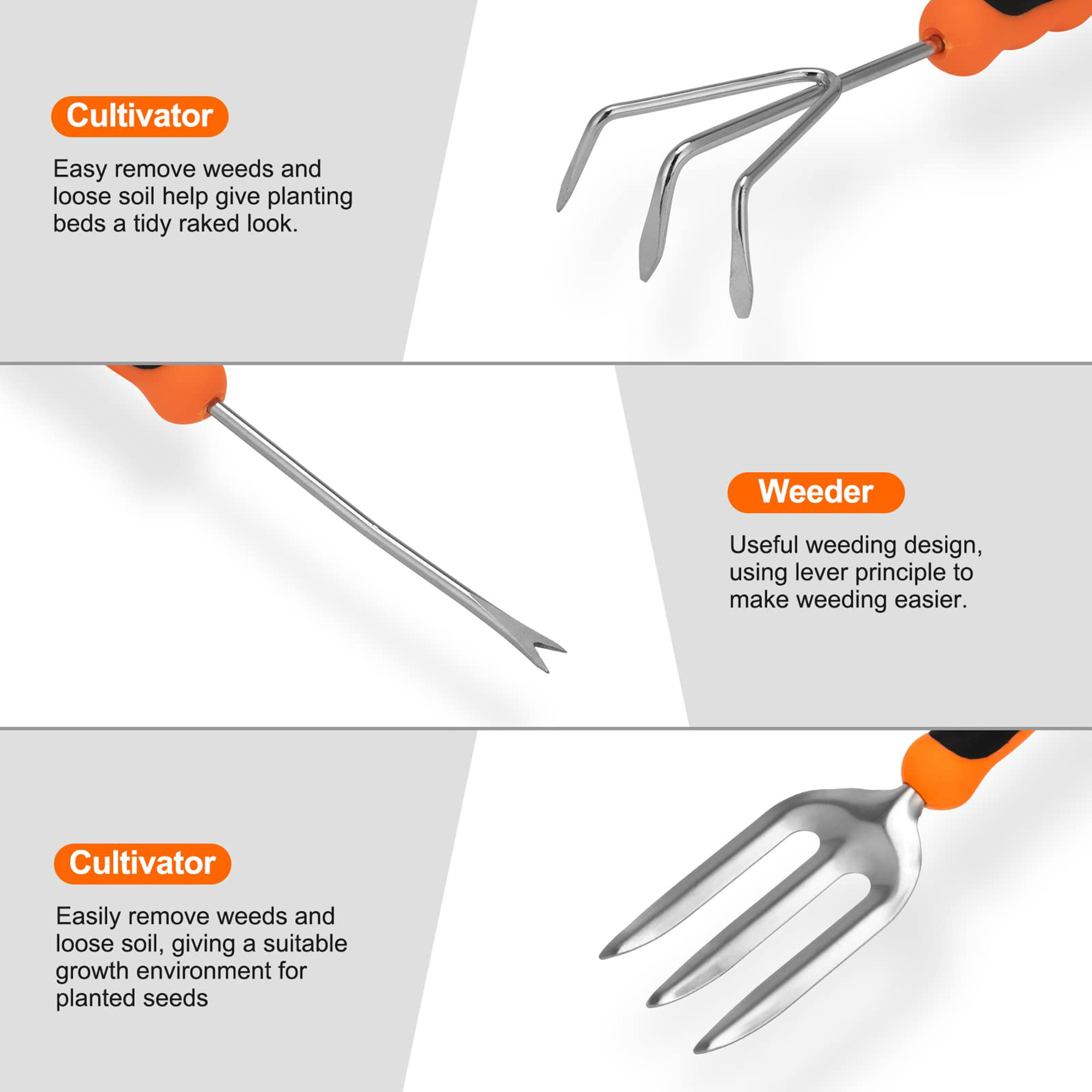 WELLMAX Stainless Steel Heavy Duty Gardening Tool Set | Wayfair