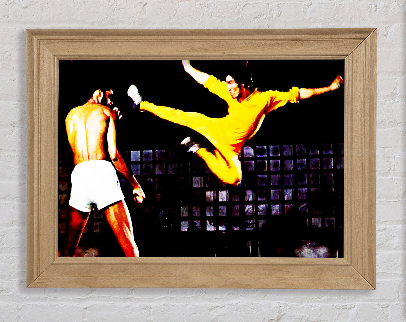 Bright Star Bruce Lee Flying Kick - Single Picture Frame Art Prints ...