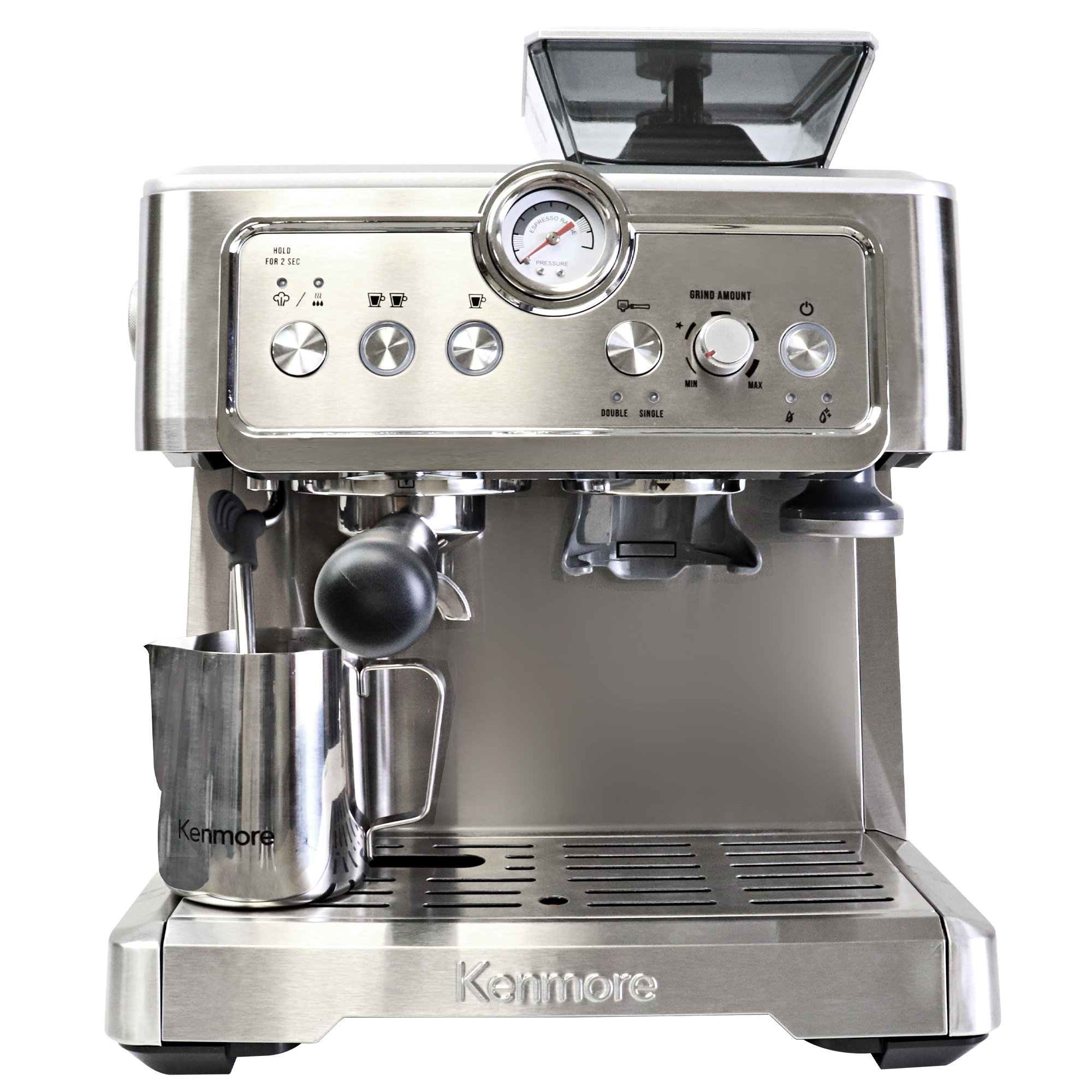 Kenmore Espresso Machine With Grinder & Milk Frother, 15 Bar Espresso ...