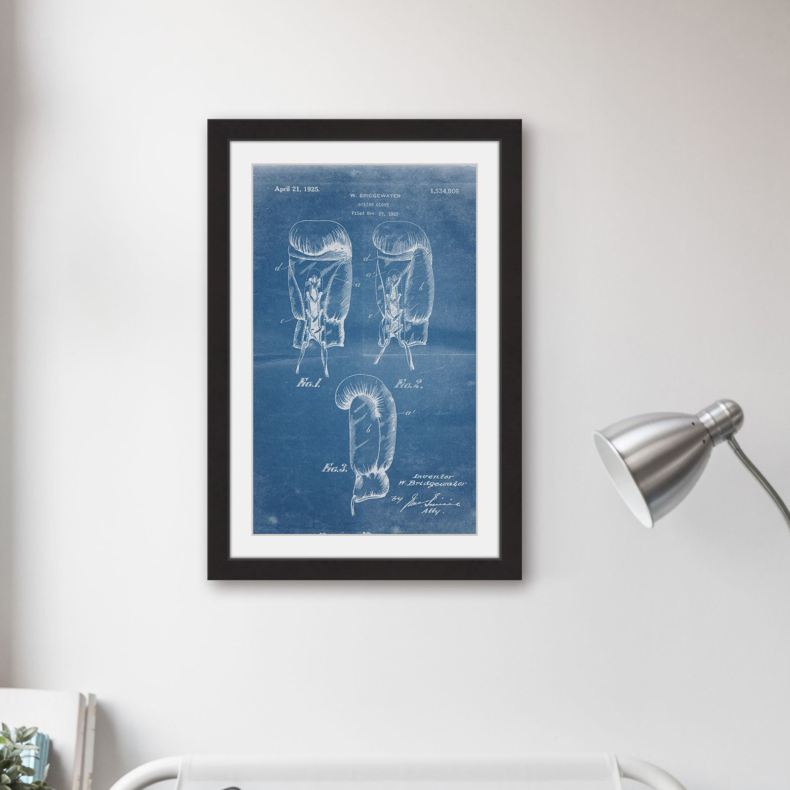 Marmont Hill 'Boxing Gloves 1923 Blueprint' by Steve King Framed ...