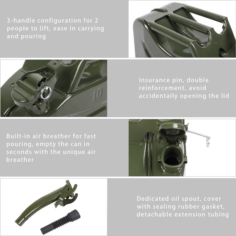 WFX Utility™ American Standard Jerry Bucket with Inverted Oil Pipe ...