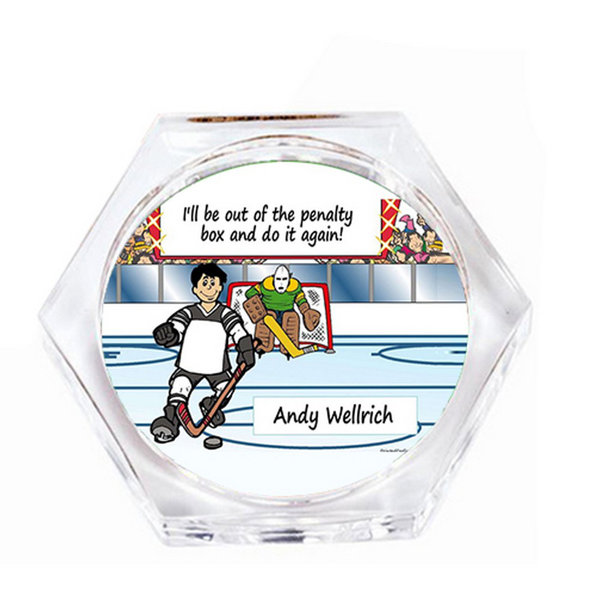 Printed Perfection Personalized Hockey Player - MaleDrink Coaster Gift ...