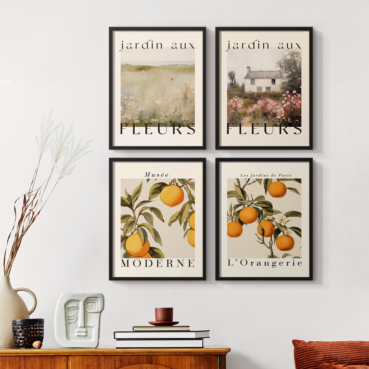 Winston Porter Vintage Floral Print XXXV Framed Print - Set of 4 | Wayfair