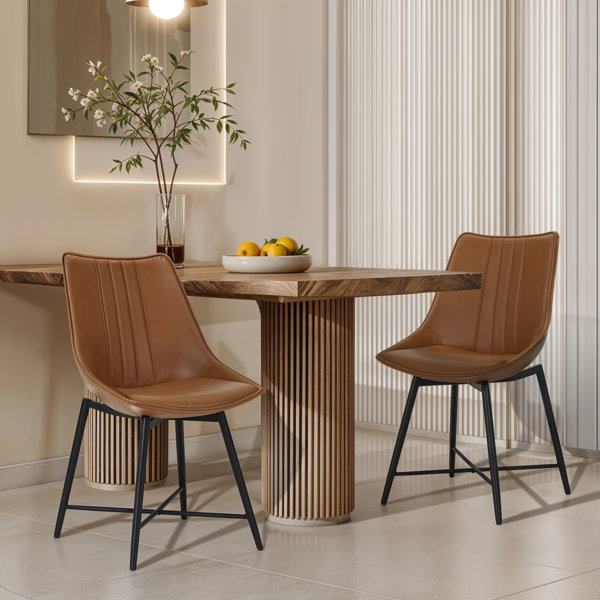 George Oliver Grabill Tufted Leather Dining Chair - Wayfair Canada