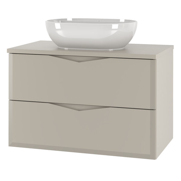 Latitude Run Areke 81mm Single Bathroom Vanity with Ceramic Basin ...