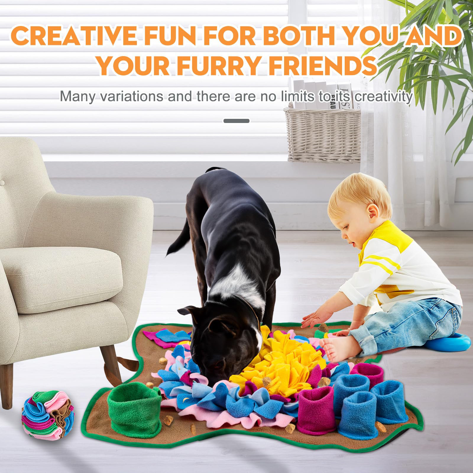 LEERWEI Pet Snuffle Mat For Dogs Sniffle Interactive Treat Game For ...
