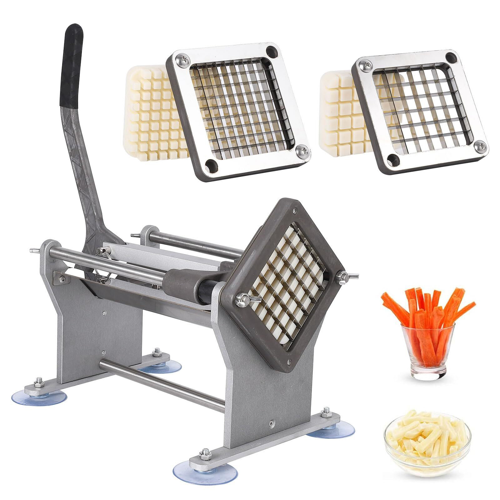 Zstar French Fry Cutter, Stainless Steel Potato Cutter With 1/2 Inch ...