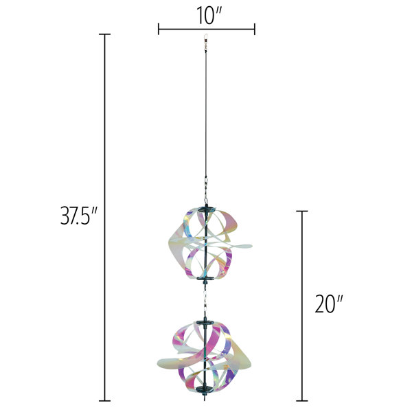 In The Breeze Iridescent Double Vortex Spinner | Wayfair