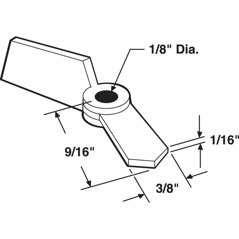Prime-Line Turn Button with Screws, Nylon, White | Wayfair