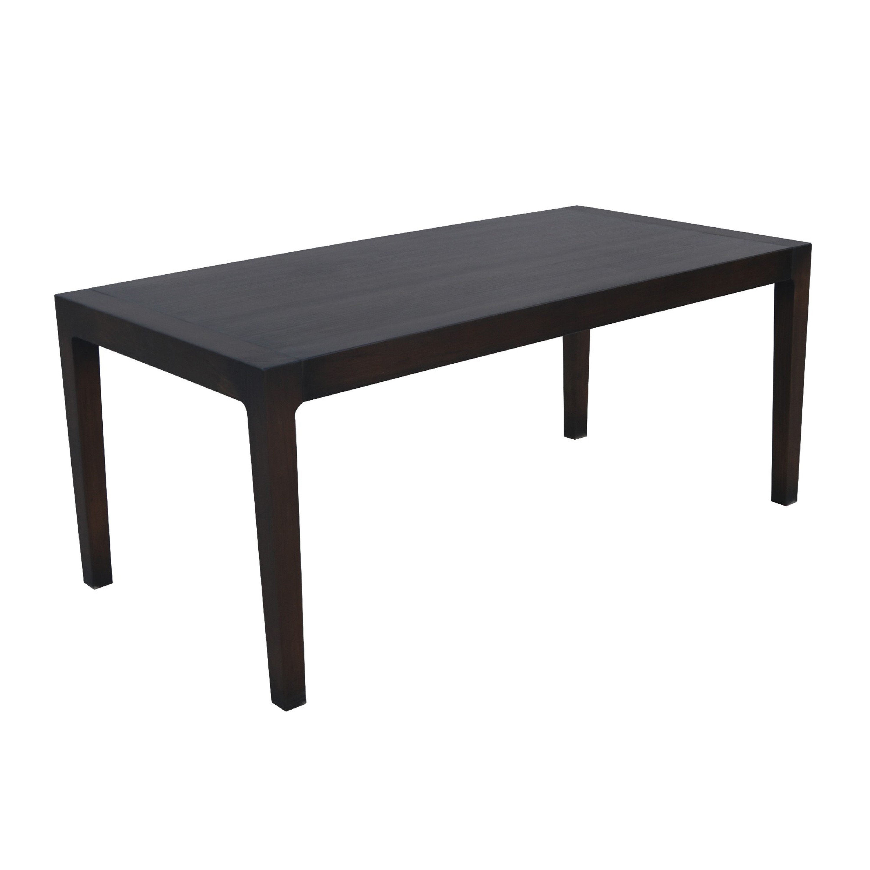 Benjara Geni Dining Table, 71 Inch Rectangular Top, Parsons Style Java Gray | Wayfair
