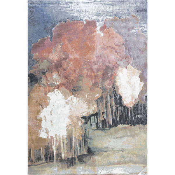 Williston Forge Galleria rust grey rug | Wayfair.co.uk