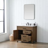 36 Inch Brown Bathroom Vanities You'll Love | Wayfair