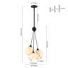 George Oliver Heider 3 - Light Cluster Pendant Light With Opal Glass ...