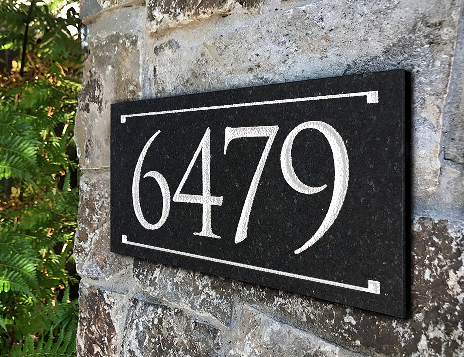 Whitehall Products Rectangle Trajan Engraved 1-Line Address Sign ...