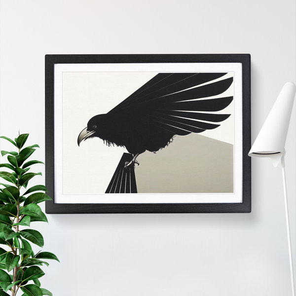 Marlow Home Co. Handsome Raven Bird - Single Picture Frame Graphic Art ...