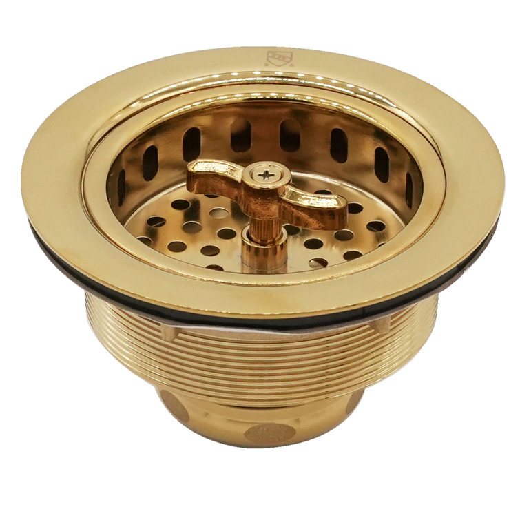 Westbrass 3-1/2" Wing Nut Style Kitchen Sink Drain Basket Strainer ...