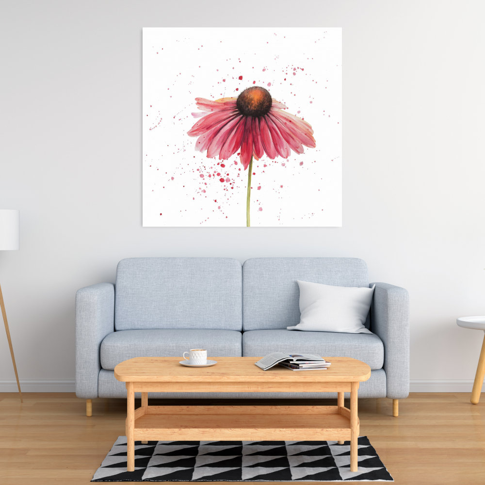 Begin Edition International Inc. Pink Daisy - Print On Canvas | Wayfair