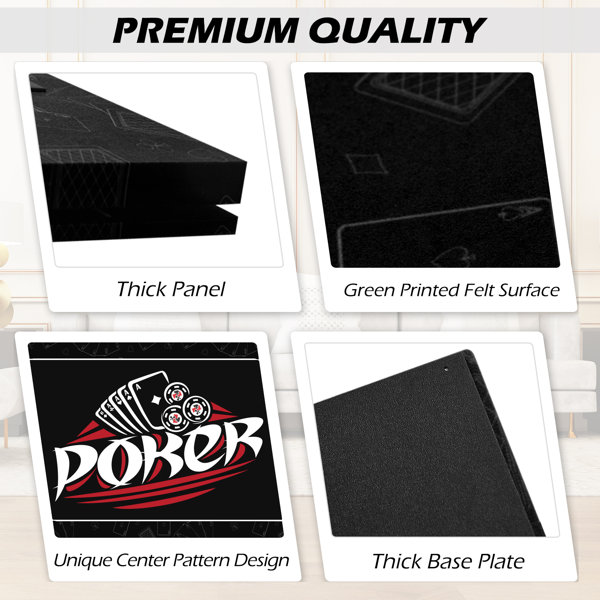 Raychee 72 X 36 Inch Foldable Poker Table Top, 8-player Texas Poker ...