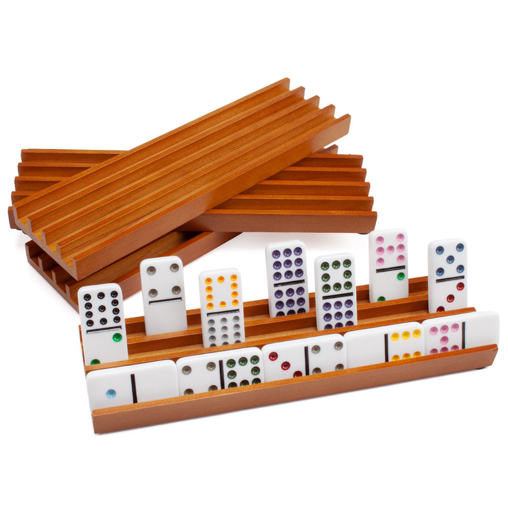GSE Games & Sports Expert 4 Piece Mexican Train Dominoes Game Racks ...