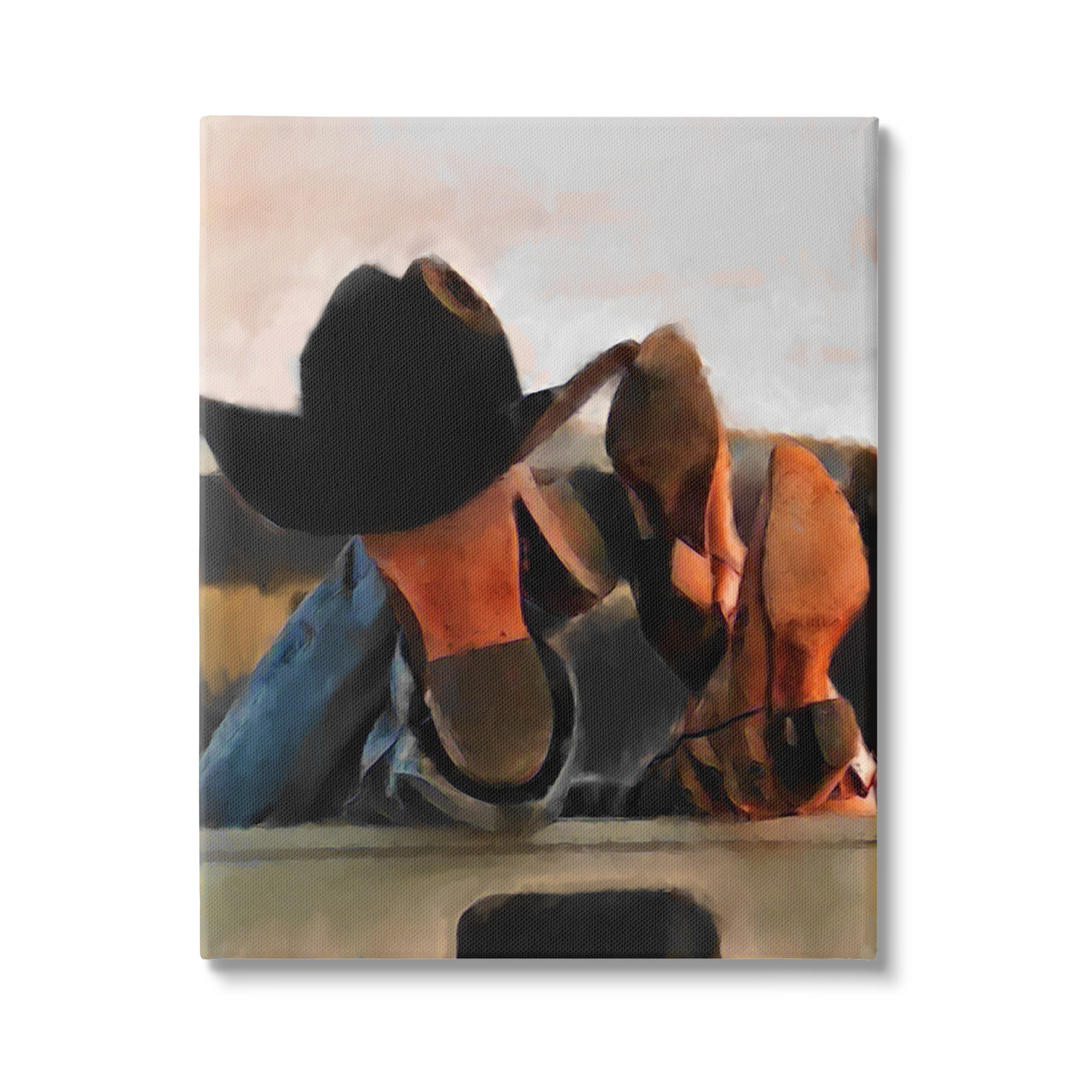 Winston Porter Couple Resting Cowboy Boots Canvas Wall Art by Jesse ...