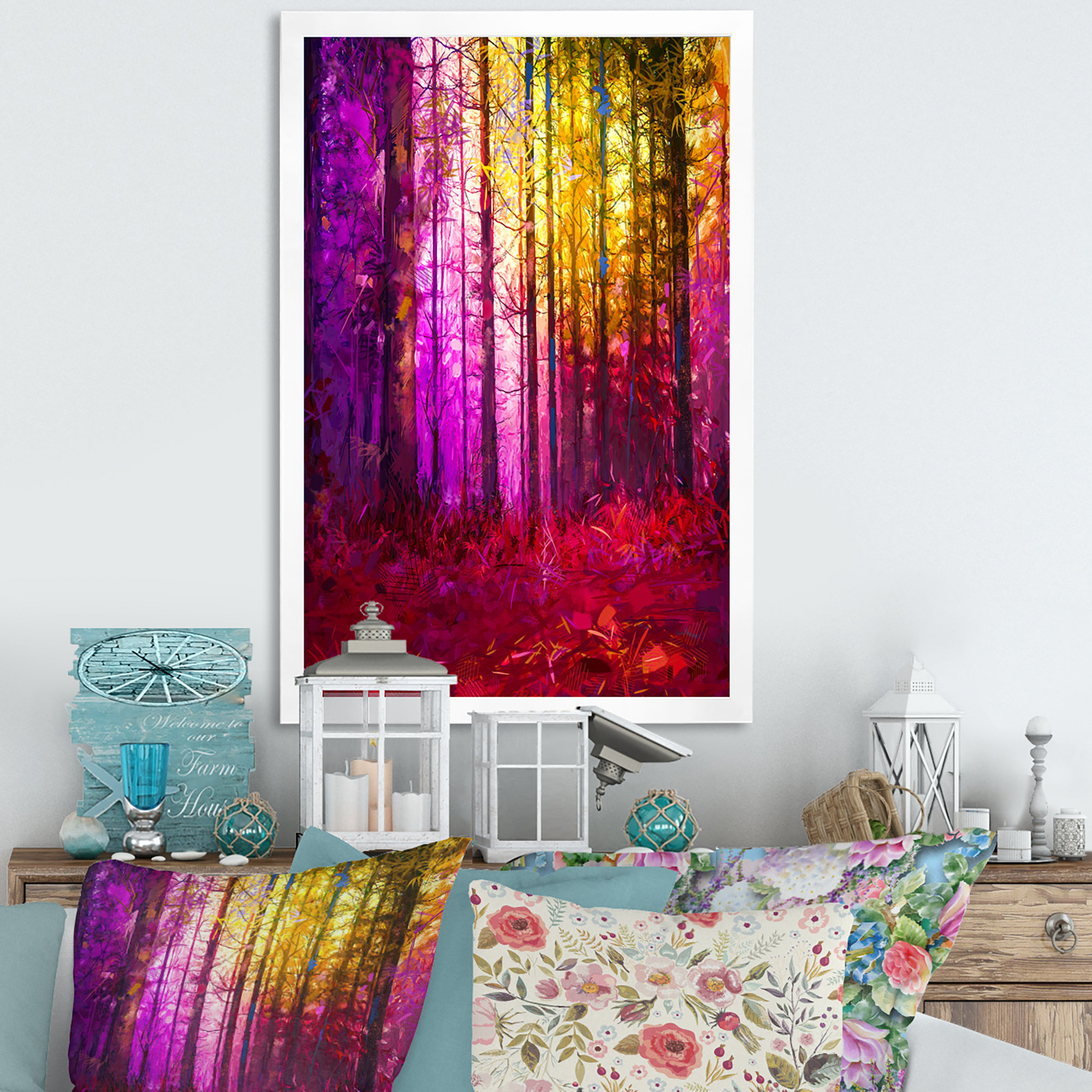 Millwood Pines Abstract Mystic Autumn Forest II - Traditional Canvas ...
