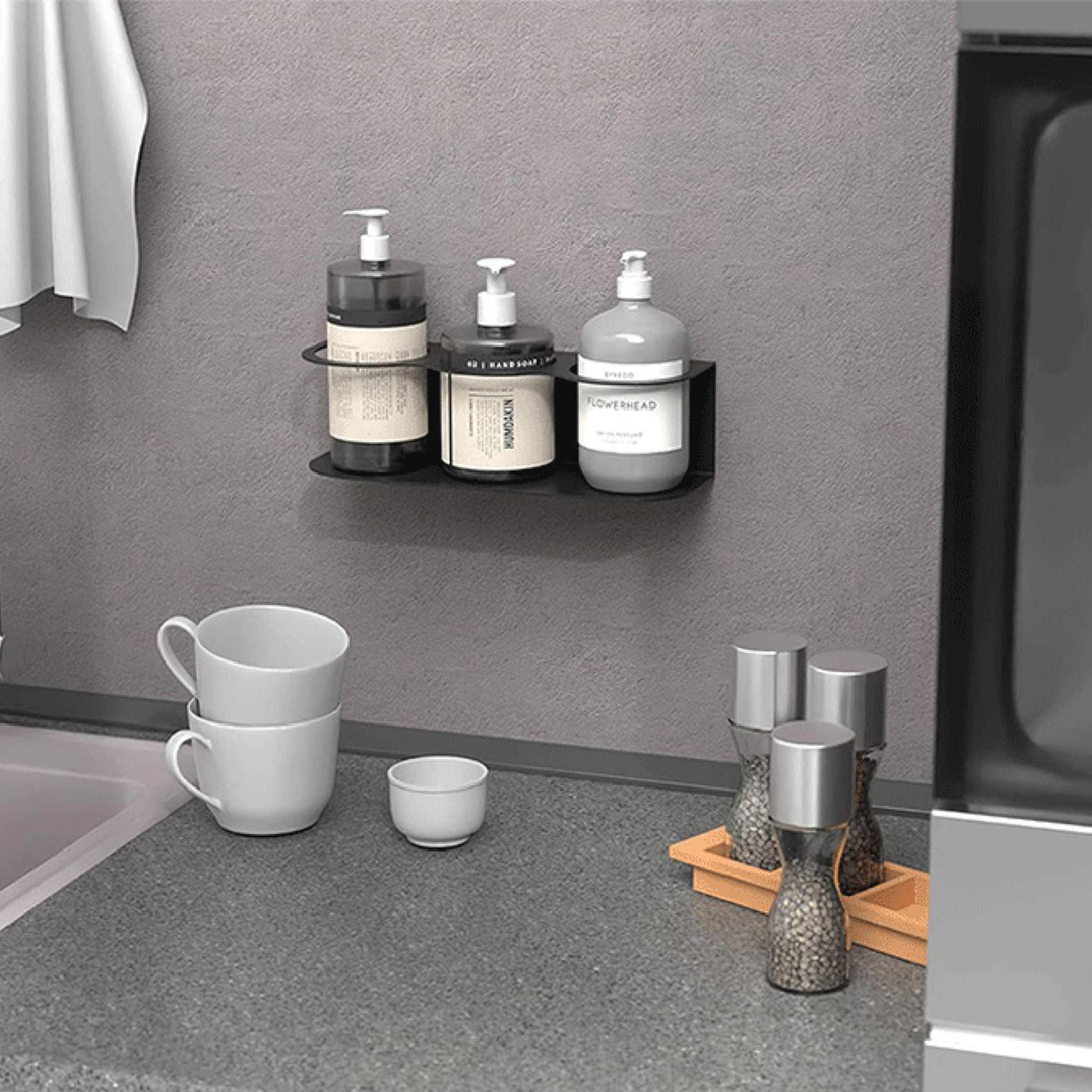 Latitude Run® Spray Bottle Holder Storage Rack Easy Install Wall Mount ...