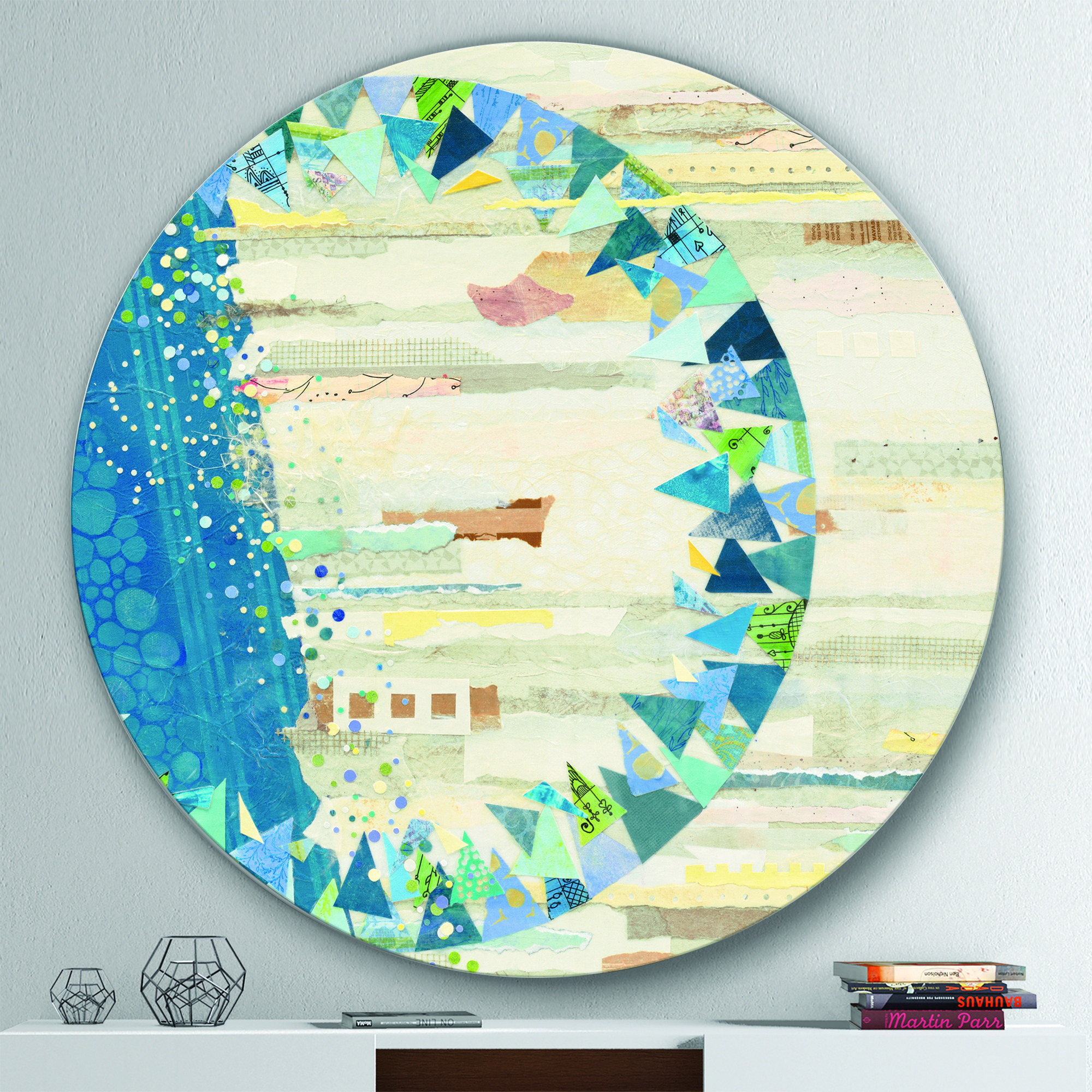 East Urban Home 'the Calm Indigo Stripes' - Painting Print on Metal ...