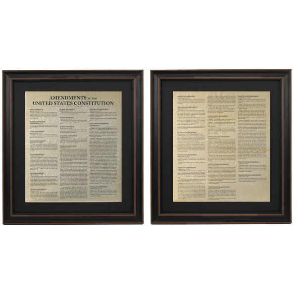 Trinx Amendments To The United States Constitution Set | Framed Textual ...
