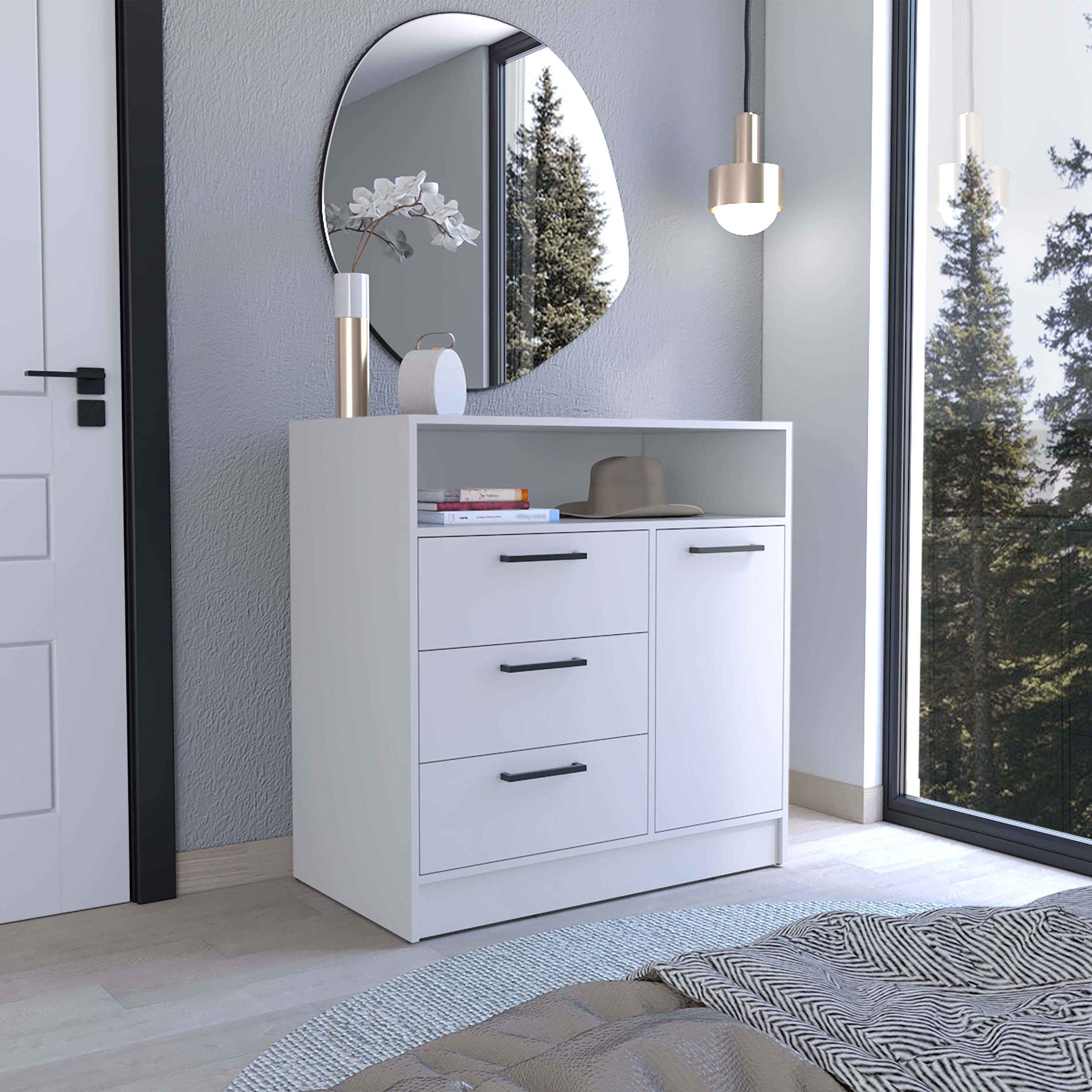 Latitude Run® Omaha Dresser Multi-Storage Compact Unit with Spacious 3 ...