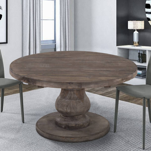 Birch Lane™ Dadeville Round Solid Wood Dining Table & Reviews | Wayfair