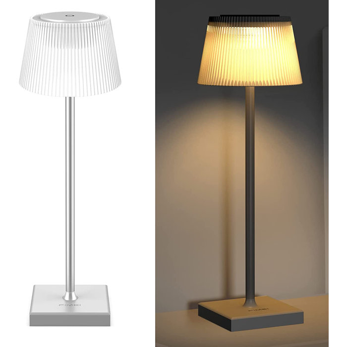 Winston Porter Keithen Wireless Metal USB Buffet Table Lamp ...