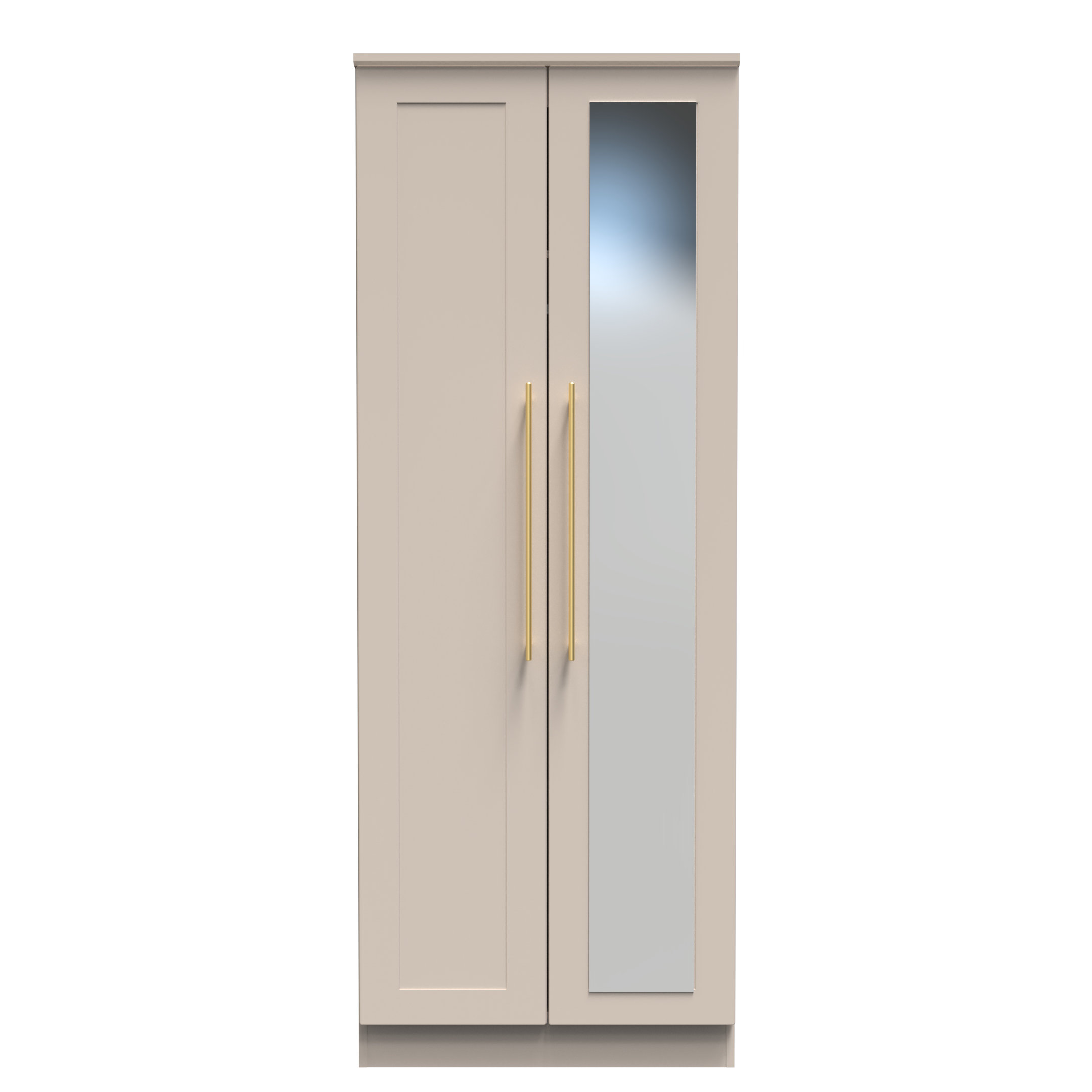 Canora Grey Behrad Tall 2 Door Mirrored Robe in Dusk Grey | Wayfair.co.uk