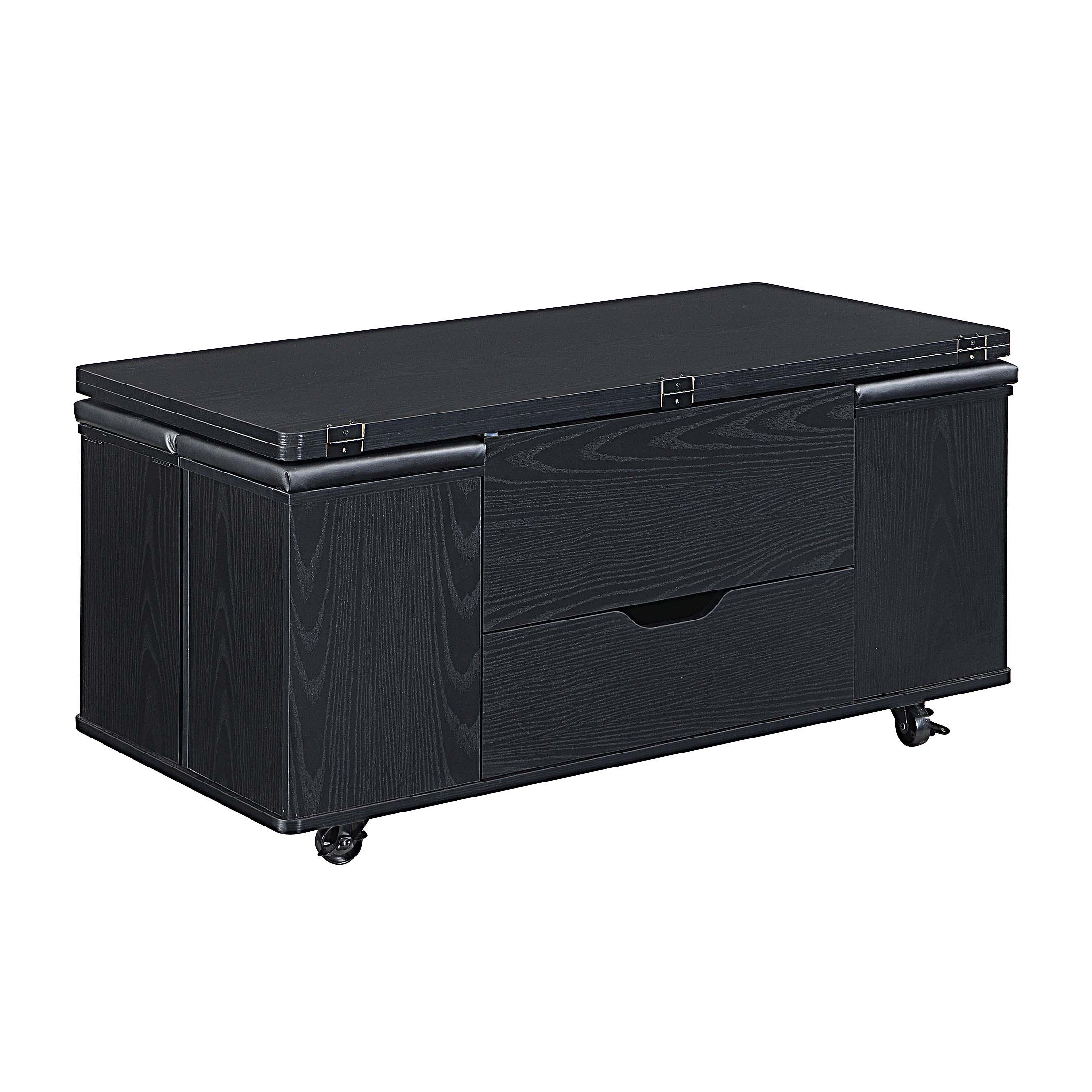 Latitude Run® Multi-Functional Lift-Top Coffee Table with Hidden ...