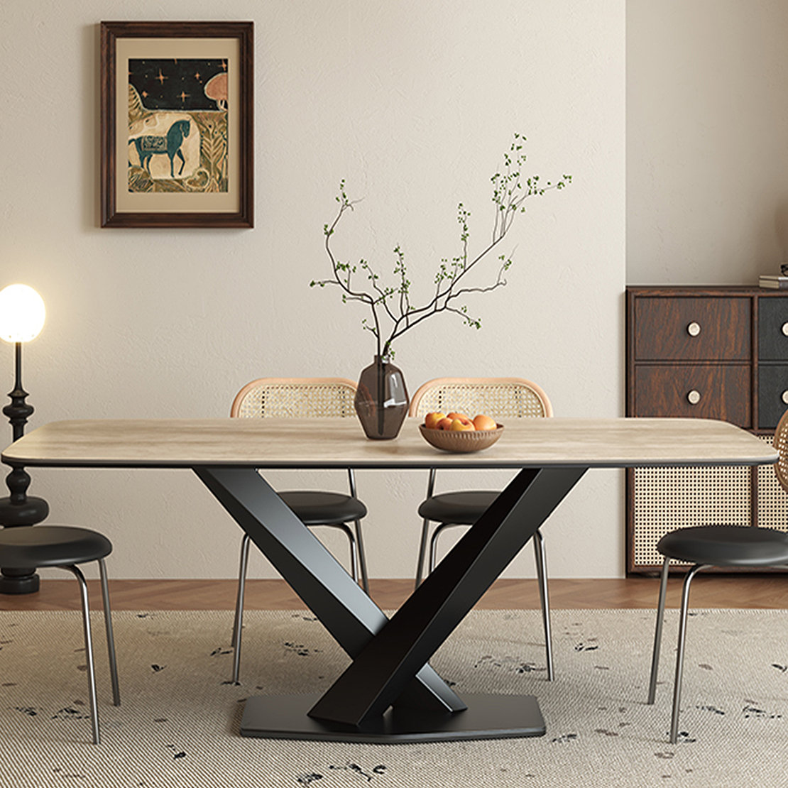Brayden Studio® Indrit Rectangular Dining Table | Wayfair