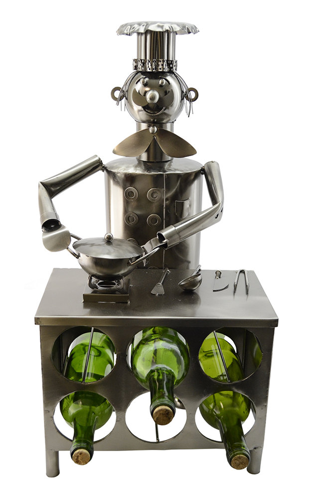 Wine Bodies Chef in Kitchen 6 Bottle Tabletop Wine Rack | Wayfair